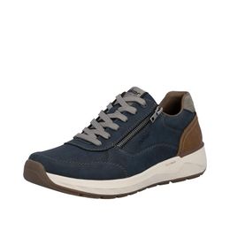 Rieker Herren Sneaker Schn&uuml;rschuh, Halbschuh, Freizeitschuh mit Rei&szlig;verschluss seitlich 45