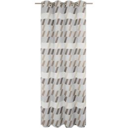 WIRTH Vorhang &raquo;Bray&laquo; &Ouml;sen 1 Stk. tlg. braun Jacquard, Baumwolle, Polyester 145cm, &Ouml;sen, 132cm