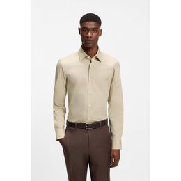 BOSS Herren BOSS Businesshemd &raquo;Hank&laquo; Kentkragen, Slim-Fit, b&uuml;gelleichte Qualit&auml;t beige 44, N-Gr