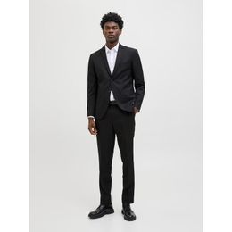 Jack & Jones Jack & Jones Herren Anzug &raquo;JPRCOSTA SUIT&laquo; Set, 2 tlg. sehr schmal aus Polyester, sehr schmale Passform, mit Reverskragen, Langarm-Sakko schwarz 50, N-