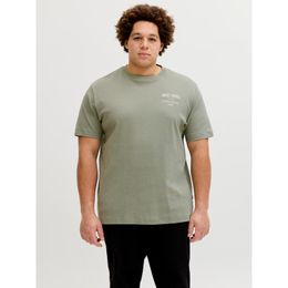 Jack & Jones PlusSize Jack & Jones Plussize Herren Jack & Jones PlusSize T-Shirt &raquo;JJEURBAN EDGE STUDIO TEE SS SN PLS&laquo; mit Logobranding gr&uuml;n 5XL