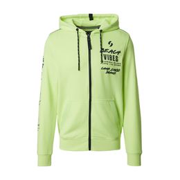 CAMP DAVID Sweatjacke Herren Gr&ouml;&szlig;e M neongr&uuml;n / schwarz