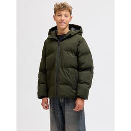 Jack & Jones Jack & Jones Junior Herren Steppjacke &raquo;JJKAITO PUFFER JACKET LN JNR&laquo; mit Kapuze gr&uuml;n 152
