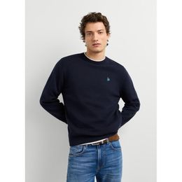 Pepe Jeans Herren Rundhalspullover &raquo;DANIELS&laquo; mit gestickten Details, Baumwolle blau S
