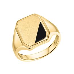 Firetti Herren Fingerring &raquo;Schmuck Geschenk Silber 925 Herrenring Silberring Siegelring&laquo; mit Achat schwarz 19, Silber 925 (Sterlingsilber), 3,5mm