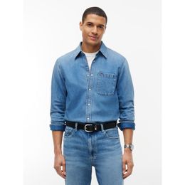 Tommy Jeans Herren Jeanshemd &raquo;REGULAR SHIRT&laquo; Regular fit mit Hemdkragen blau XL (54/56), N-Gr