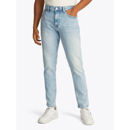Tommy Jeans Herren Slim-fit-Jeans &raquo;Austin Slim Tapered&laquo; zum Kn&ouml;chel hin schmaler werdende Jeans mit mittlerer Leibh&ouml;he blau 32, L&auml;nge 32
