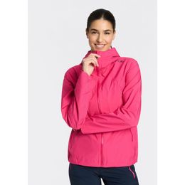 CMP Damen CMP Regenjacke mit regulierbarer Kapuze, 2-Lagen-Konstruktion, wasserabweisend pink 36
