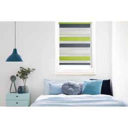 mydeco Doppelrollo &raquo;Just-Triple&laquo; Lichtschutz ohne Bohren freih&auml;ngend gr&uuml;n Polyester 160cm, einseitig verschiebbar, 60cm