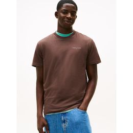 Tommy Jeans Herren T-Shirt &raquo;TJM SLIM LINEAR CHEST TEE EXT&laquo; Mit Rundhalsausschnitt braun S