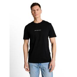Tom Tailor Denim Herren Tom Tailor Denim Kurzarmshirt mit gro&szlig;em R&uuml;ckenprint S
