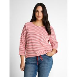 Tom Tailor Plus Damen Tom Tailor PLUS T-Shirt &raquo;TTP T-Shirt&laquo; mit Streifen Muster rosa 50