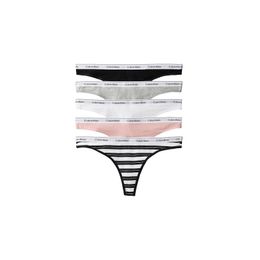 Calvin Klein Underwear Damen Tanga &raquo;THONG 5 PK&laquo; Packung, K&ouml;rpernahe Passform bunt XL (42)