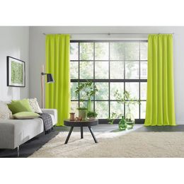 WIRTH Vorhang &raquo;Dim out&laquo; Kr&auml;uselband 1 Stk. tlg. gr&uuml;n Polyester 150cm, Kr&auml;uselband, 145cm