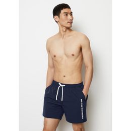 Marc O'Polo Marc O'polo Herren Marc O'Polo Badeshorts &raquo;Essentials&laquo; mit seitlichen Taschen und Logoschriftzug blau L, N-Gr