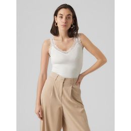 V&eacute;ro Moda Vero Moda Damen Tr&auml;gertop &raquo;VMROSA SL TOP JRS NOOS&laquo; Viskosemischung, Spitzen Detail wei&szlig; S