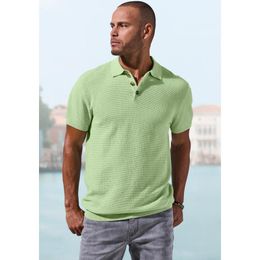 John Devin Herren Poloshirt &raquo;- sommerliches Strickshirt mit Polokragen&laquo; mit Polokragen und kleiner Knopfleiste gr&uuml;n XXL