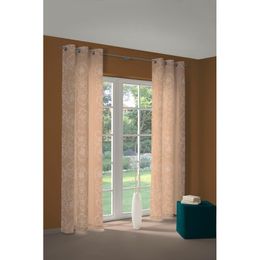 WIRTH Vorhang &raquo;Dangard&laquo; &Ouml;sen 1 Stk. tlg. braun Polyacryl, Polyester 145cm, &Ouml;sen, 135cm