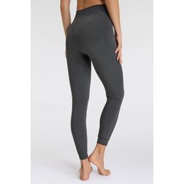 Sarlini Damen Thermoleggings mit kuscheligem Innenfutter, perfekt f&uuml;r kalte Wintertage grau S/M, N-Gr
