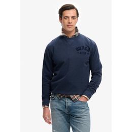 Superdry Herren Sweatshirt &raquo;VINTAGE ATHLETIC TONAL CREW&laquo;, Loose Fit, mit Rundhalsausschnitt, aus Baumwolle blau 3XL