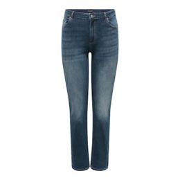 Only Carmakoma Damen Only CARMAKOMA Straight-Jeans &raquo;CARWILLY HW STRAIGHT DNM DOT529 NOOS&laquo; Baumwollmischung, High Waist 46, L&auml;nge 32