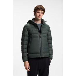 BOSS Orange Herren BOSS Orange Steppjacke &raquo;Odenni&laquo; mit Kapuze mit Stehkragen, wasserabweisend gr&uuml;n 56