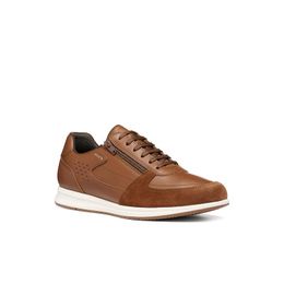 Geox Herren Sneaker &raquo;U AVERY&laquo; Freizeitschuh, Schn&uuml;rschuh mit weichem Schaftrand braun 43