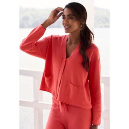 ELBSAND Damen Strickjacke aus hochwertigem Feinstrick, Loungewear 44/46