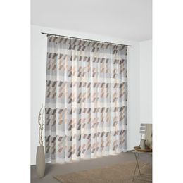 WIRTH Vorhang &raquo;Bray&laquo; Multifunktionsband 1 Stk. tlg. braun Jacquard, Baumwolle, Polyester 175cm, Multifunktionsband, 132cm
