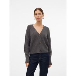 V&eacute;ro Moda Vero Moda Damen Strickjacke &raquo;VMLEA LS V-NECK CUFF CARDIGAN NOOS&laquo; Kunstfaser, regular fit schwarz L