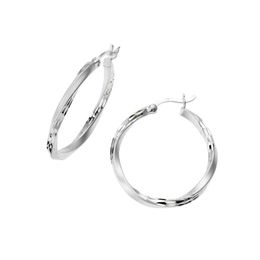 Firetti Damen Paar Creolen &raquo;Schmuck Geschenk Silber 925 Basic diamantiert&laquo; silber 25, Silber 925 (Sterlingsilber)