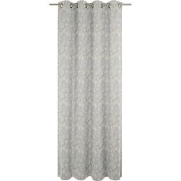 Adam Vorhang &raquo;Flower Cuv&eacute;e Light&laquo; &Ouml;sen 1 Stk. tlg. aus 100% Bio-Baumwolle, Made in Germany grau Jacquard, Baumwolle (Bio-Baumwolle) 145cm, &Ouml;sen, 145cm