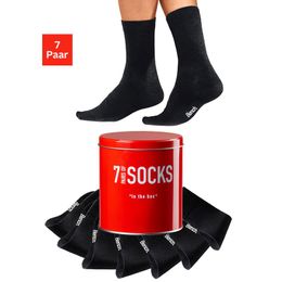 Bench. Damen Businesssocken &raquo;Damen und Herren Unisex Basic f&uuml;r Sport und Freizeit&laquo; Packung, 7 Stk. tlg. in der praktischen Dose schwarz 39-42