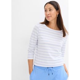 bonprix Damen bonprix T-Shirt 1 bequeme Passform, 3/4-&Auml;rmel, f&uuml;r Fr&uuml;hling und Sommer wei&szlig; 52/54 (XXL)