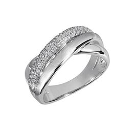Firetti Damen Fingerring &raquo;Schmuck Geschenk Silber 925 Silberring blau glitzernd&laquo; mit Zirkonia (synth.) silber 52, Silber 925 (Sterlingsilber), 4,3mm