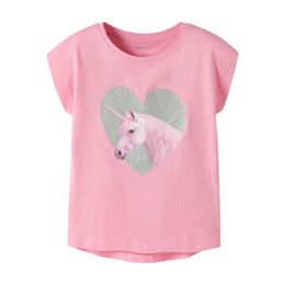 name it M&auml;dchen T-Shirt &raquo;NMFVOTIA CAPSL TOP&laquo; Baumwolle, loose fit pink 98