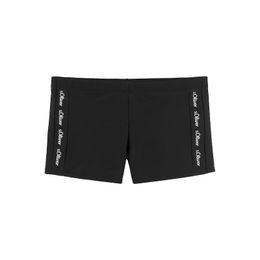 s.Oliver Herren s.Oliver Boxer-Badehose mit Markenschriftz&uuml;gen schwarz 5, N-Gr