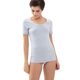 Mey Damen Kurzarmshirt &raquo;Cotton Pure&laquo; Rundhalsausschnitt, Halbarm, Legere Passform grau 42