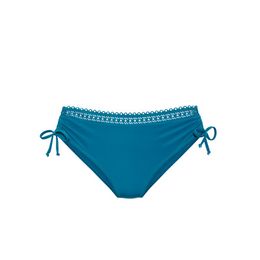 s.Oliver Damen s.Oliver Bikini-Hose &raquo;Aiko&laquo; mit H&auml;keloptik blau 34, N-Gr