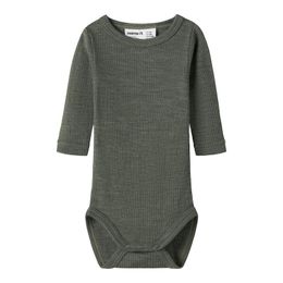 name it Jungen Langarmbody &raquo;NBNWAX WOOL RIB LS BODY NOOS&laquo; aus reiner Merinowolle 68, N-Gr