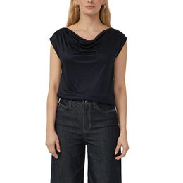 s.Oliver BLACK LABEL Damen s.Oliver BLACK LABEL Wasserfallshirt mit Wasserfall-Kragen und aus reiner Viskose 42