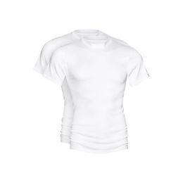 Mey Herren Unterziehshirt &raquo;Noblesse&laquo; 2er-Pack, ohne Seitenn&auml;hte, Feinripp, Rundhalsausschnitt, Kurzarm, atmungsaktiv wei&szlig; 8/XXL, N-Gr