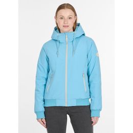 Ragwear Damen Outdoorjacke &raquo;OGGIE WARM&laquo; mit Kapuze Rei&szlig;verschluss mit Kinnschutz, Kapuze mit Kordel blau XL