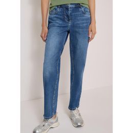 Cecil Damen Weite Jeans &raquo;Style Neele&laquo; mit Turn-Up im Leo-Look 36, L&auml;nge 30