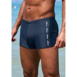 s.Oliver Herren s.Oliver Boxer-Badehose mit Markenschriftz&uuml;gen blau 4, N-Gr