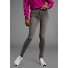 Arizona Damen Skinny-fit-Jeans &raquo;Ultra Stretch&laquo; skinny-fit, betonte Taille, shaping-Effekt, high Waist grau 38, N-Gr