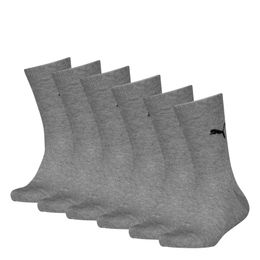 Puma Herren Puma Socken &raquo;Puma KIDS EASY RIDER 6P ECOM&laquo; 6 Paar, Sportsocken, Rippenb&uuml;ndchen, Logo grau 27-30