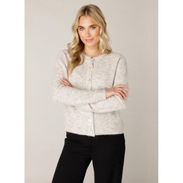 Base Level Damen Cardigan &raquo;Yuli&laquo; mit Woll-Anteil und Knopfleiste grau 38