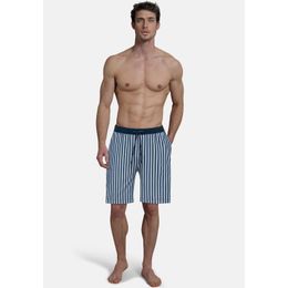 Tom Tailor Herren Tom Tailor Bermudas &raquo;Kilkenny&laquo; Bindeband, Seitentaschen, locker, bequem, atmungsaktiv, elastisch blau 50 (M), N-Gr
