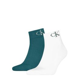 Calvin Klein Jeans Herren Kurzsocken &raquo;CKJ MEN QUARTER 2P MONOGRAM&laquo; 2 Paar, mit dezenter Logostickerei, komfortable Frotteesohle 39-42